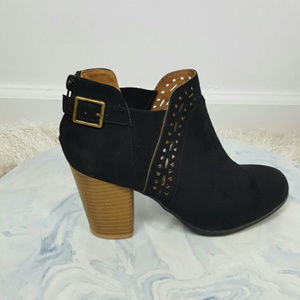 Shoes | Black Strapped Booties Oil Finshed | Poshmark